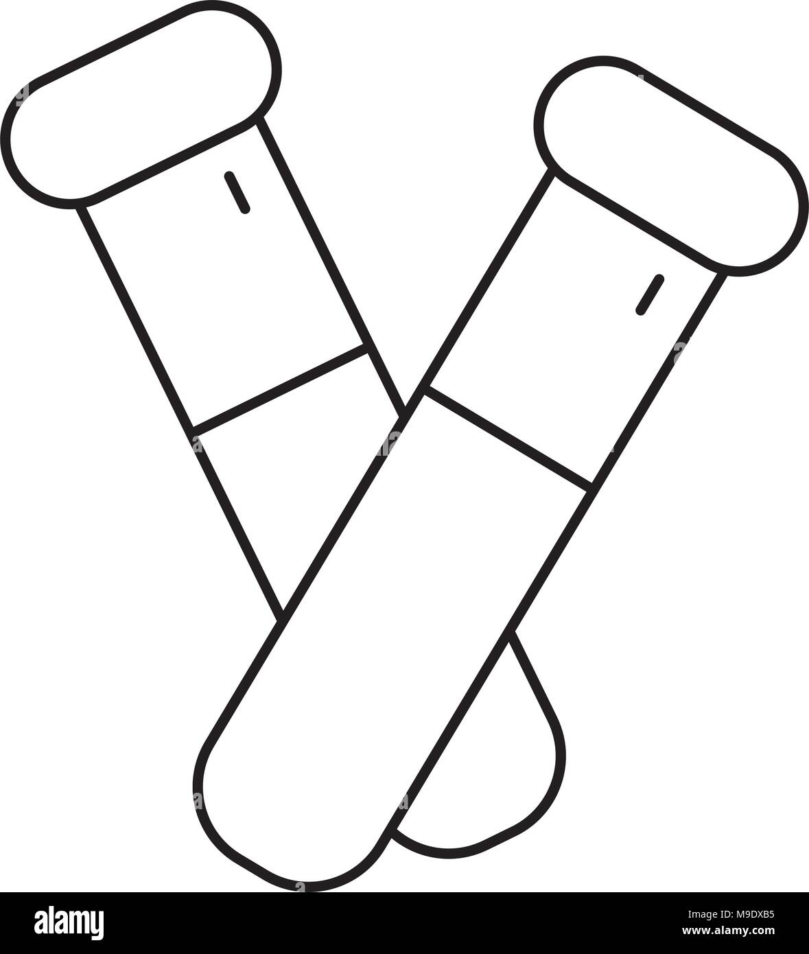 line medical analysis tubes laboratory test Stock Vector Image & Art ...