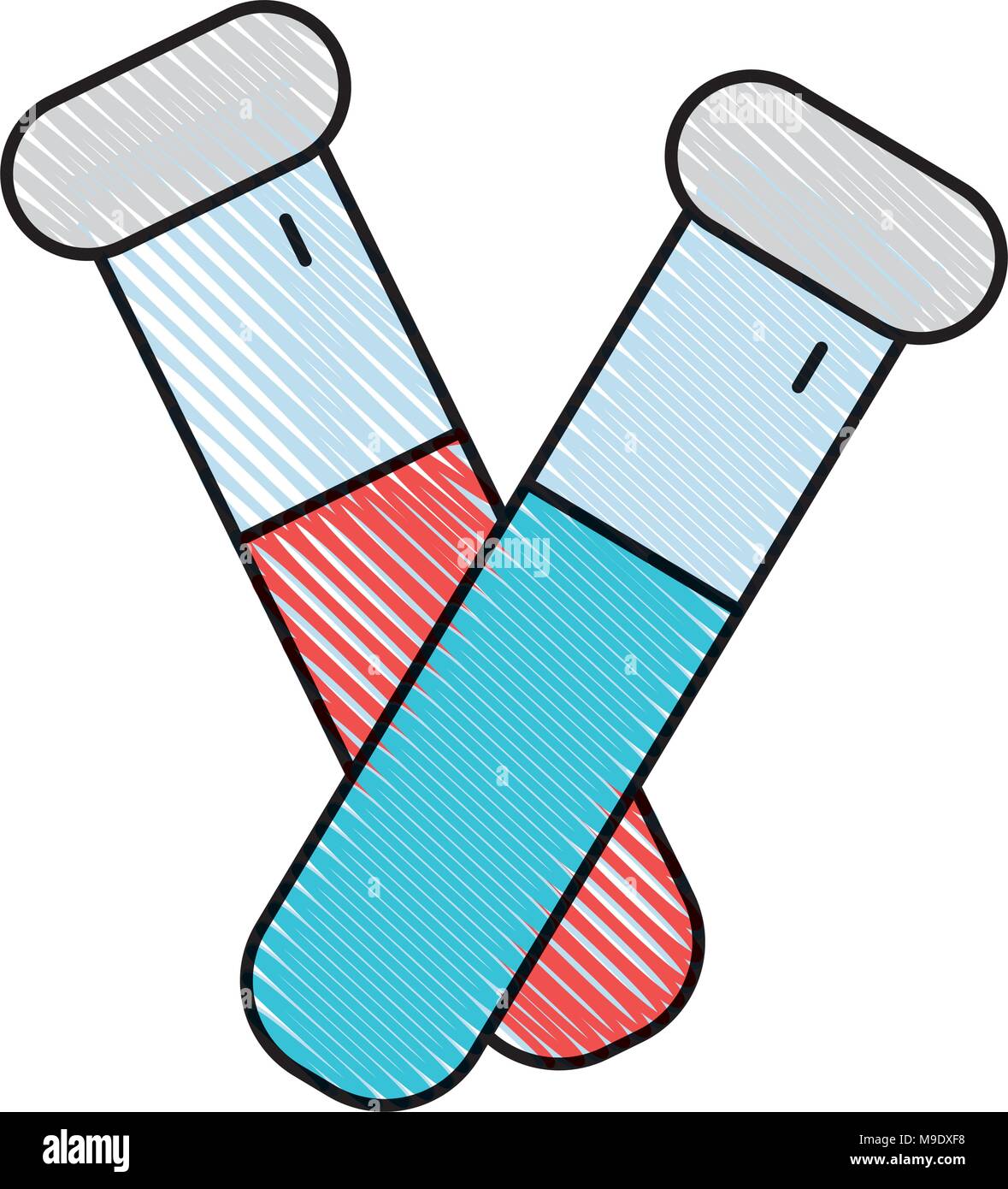 doodle medical analysis tubes laboratory test Stock Vector Image & Art ...