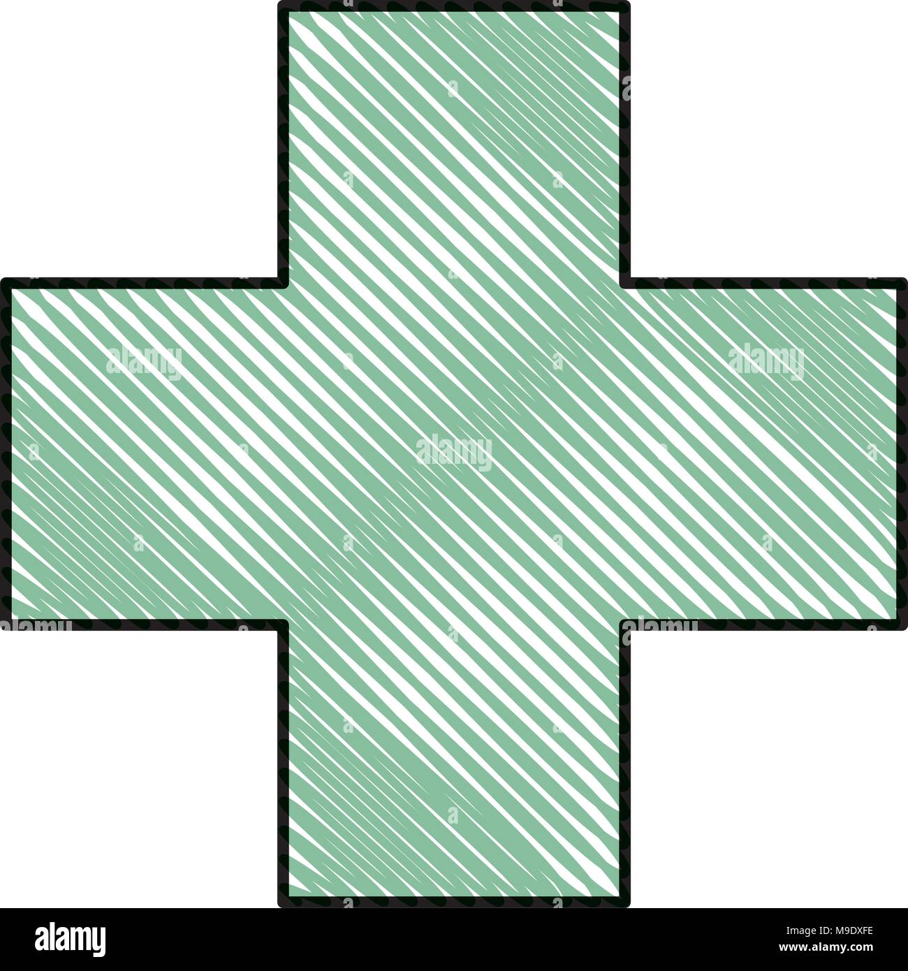 doodle cross seal emergency hospital symbol Stock Vector Image & Art ...