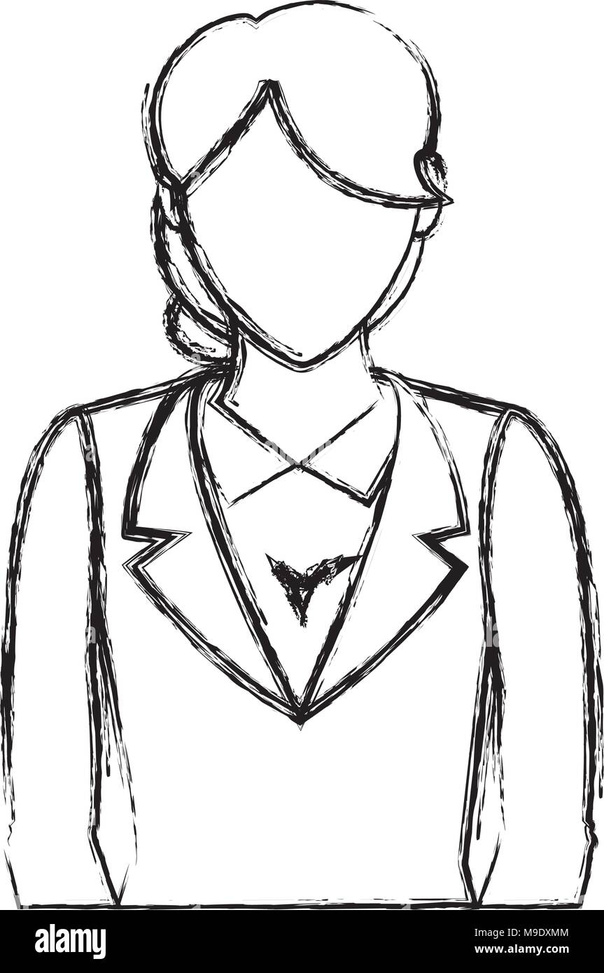 grunge woman doctor with faceless and hairstyle design Stock Vector ...