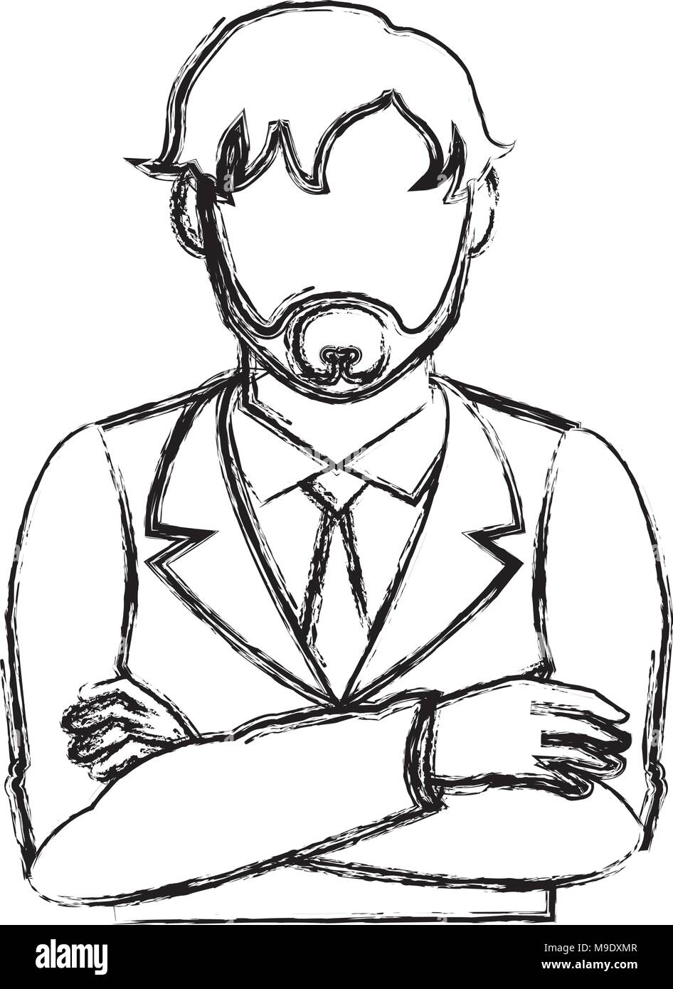 Men faceless cartoon hi-res stock photography and images - Alamy