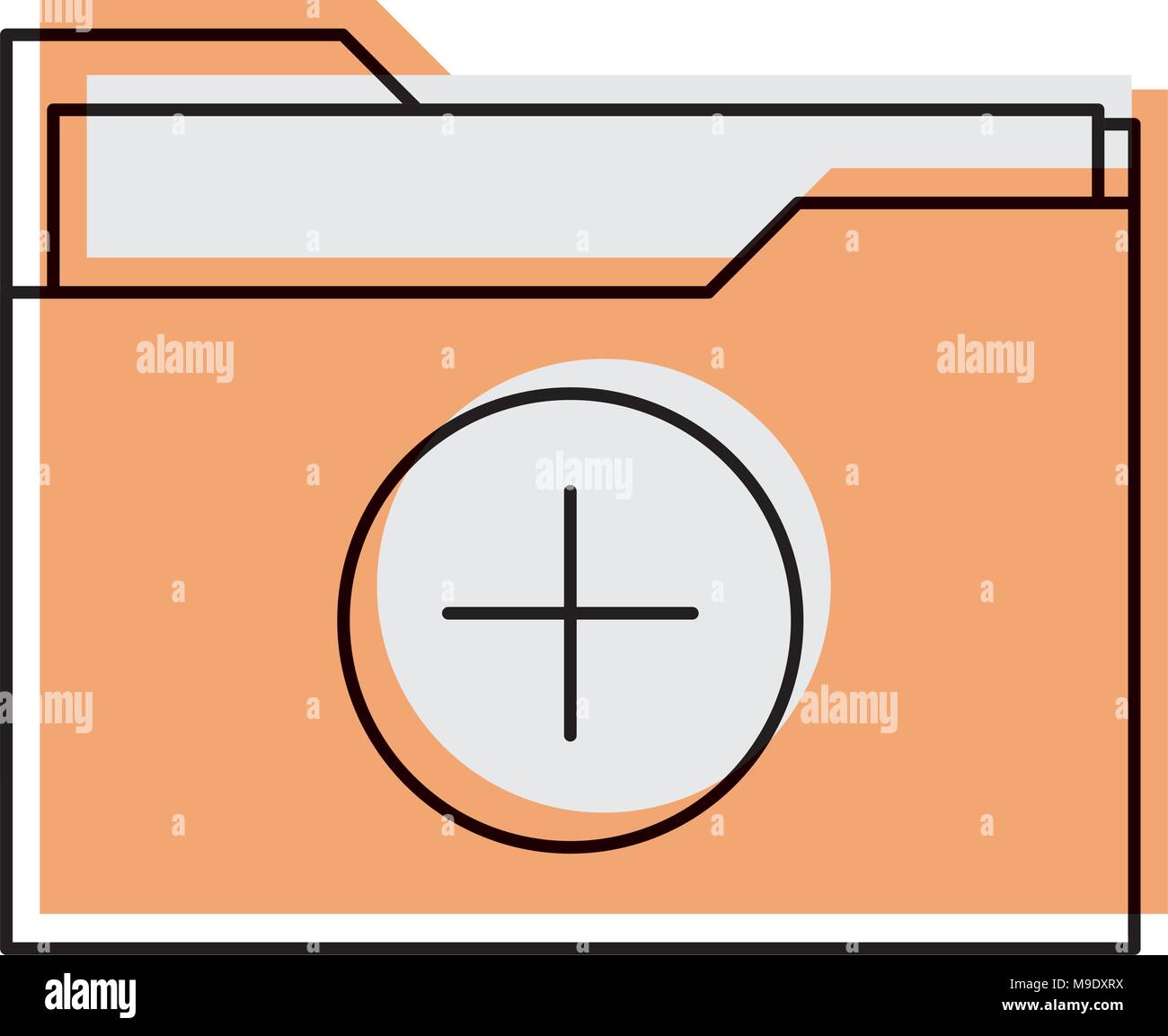 moved color file folder with documents papers information Stock Vector ...