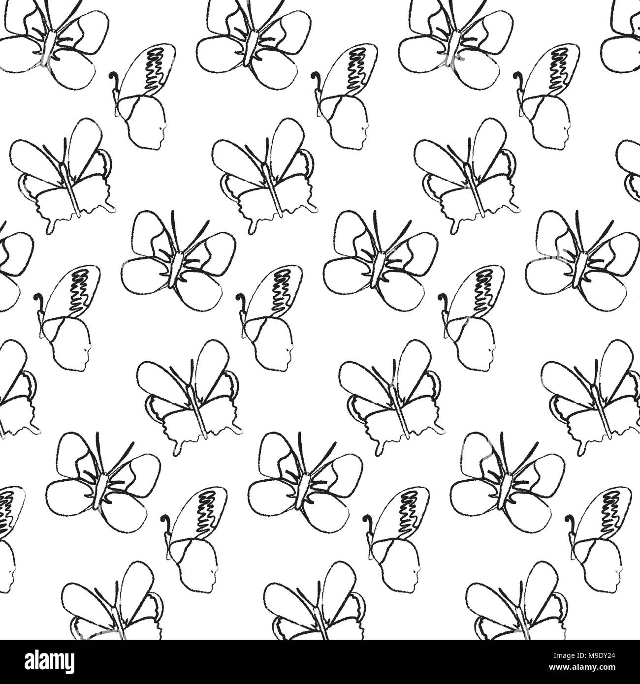 grunge beauty butterfly animal insect background Stock Vector Image ...