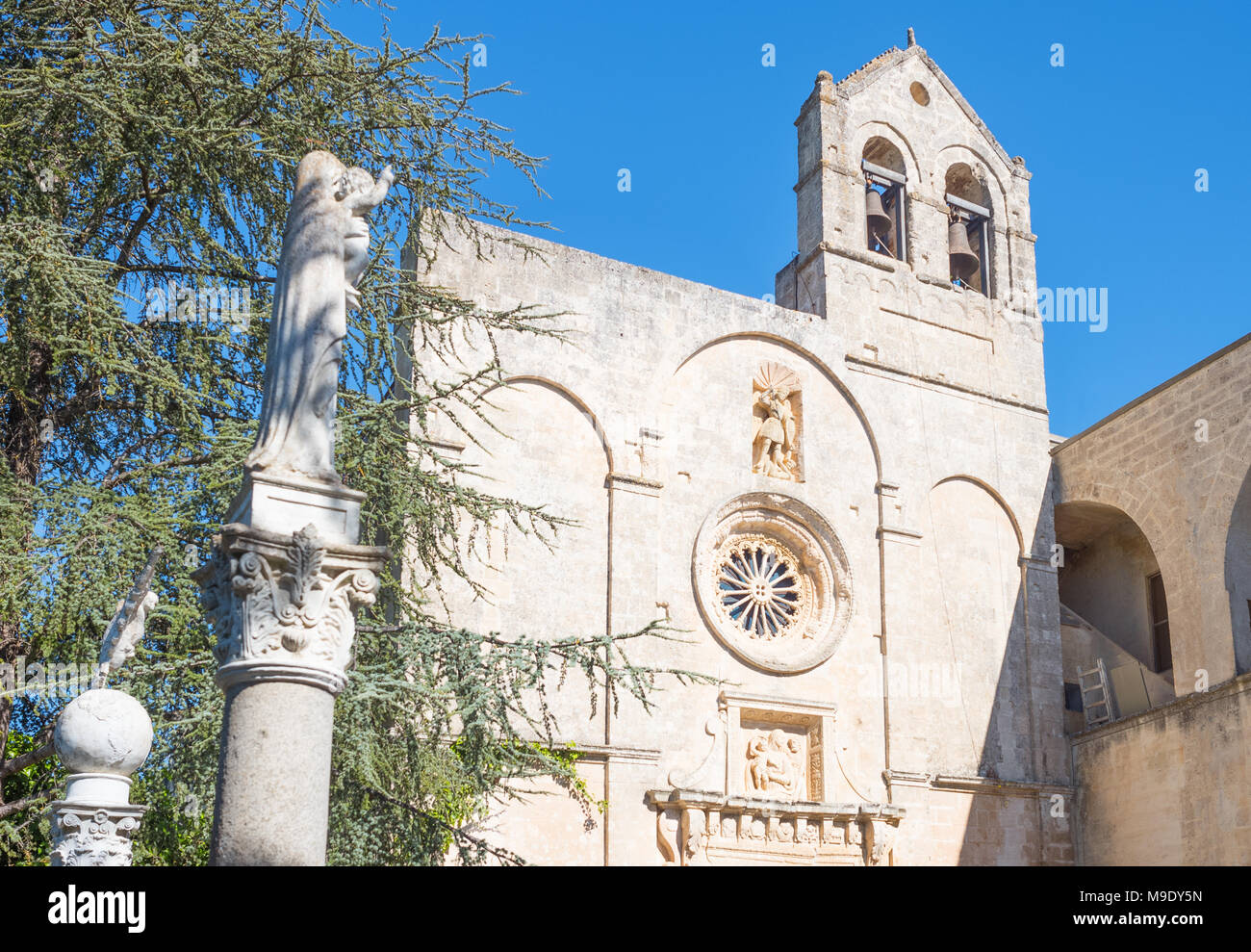 Matera, Italy, view of the facade of the Sanctuary of St. Maria Della ...