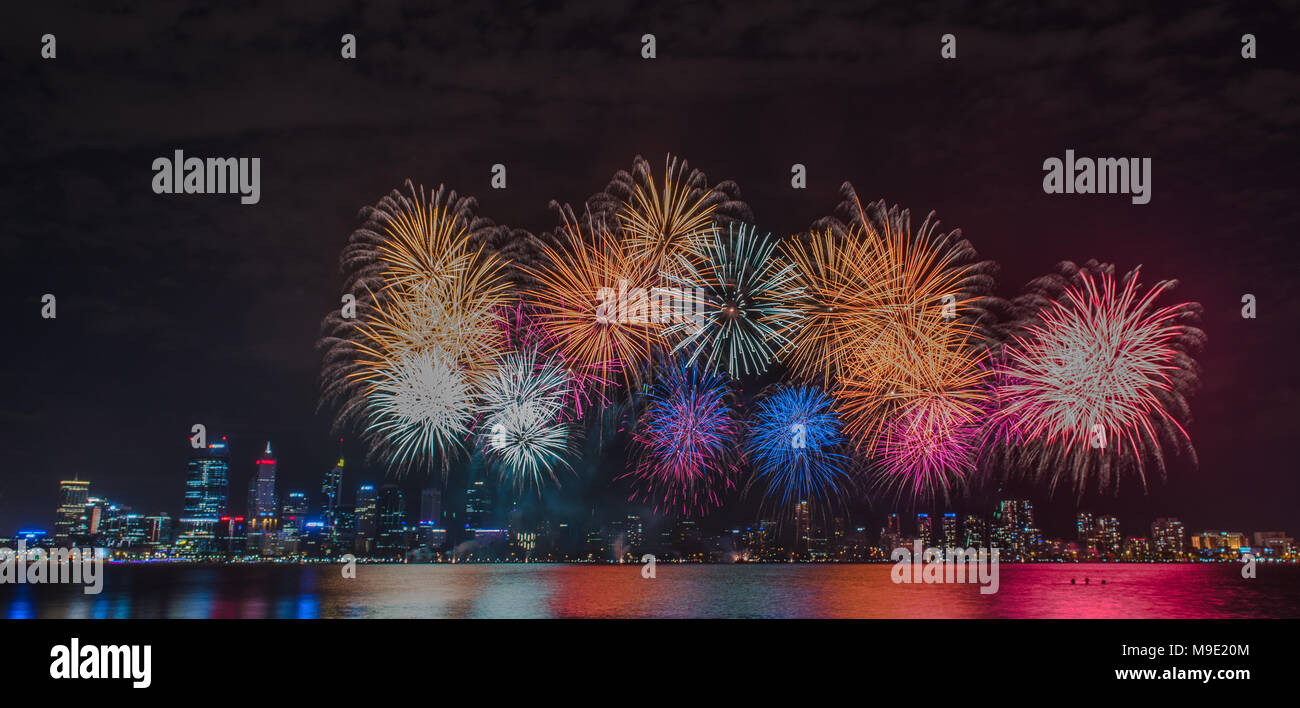 Australia day fireworks and perth hi-res stock photography and images ...