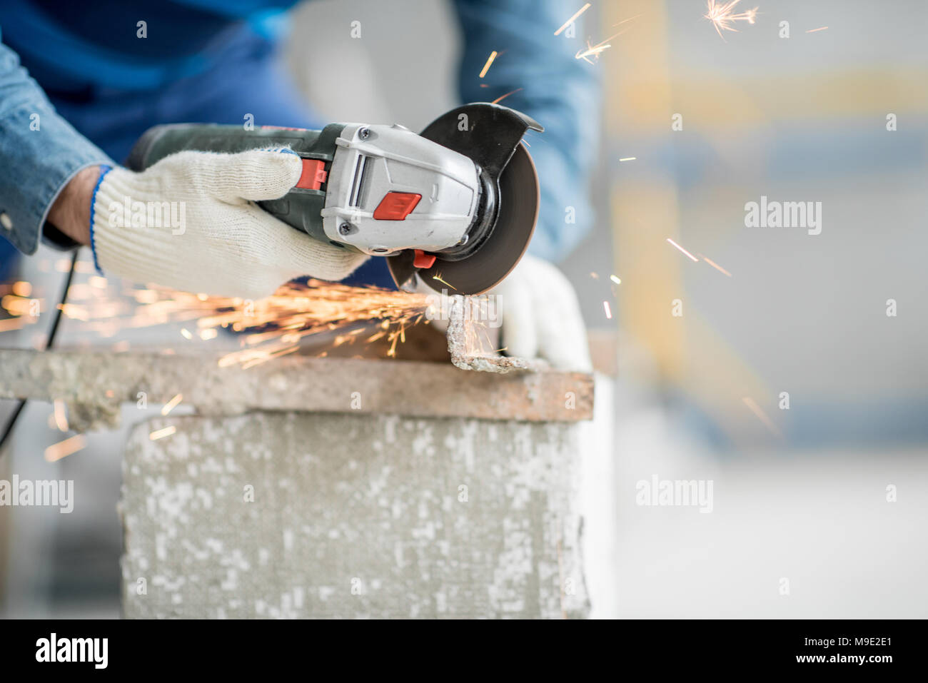 Close up man worker cutting hi-res stock photography and images - Alamy