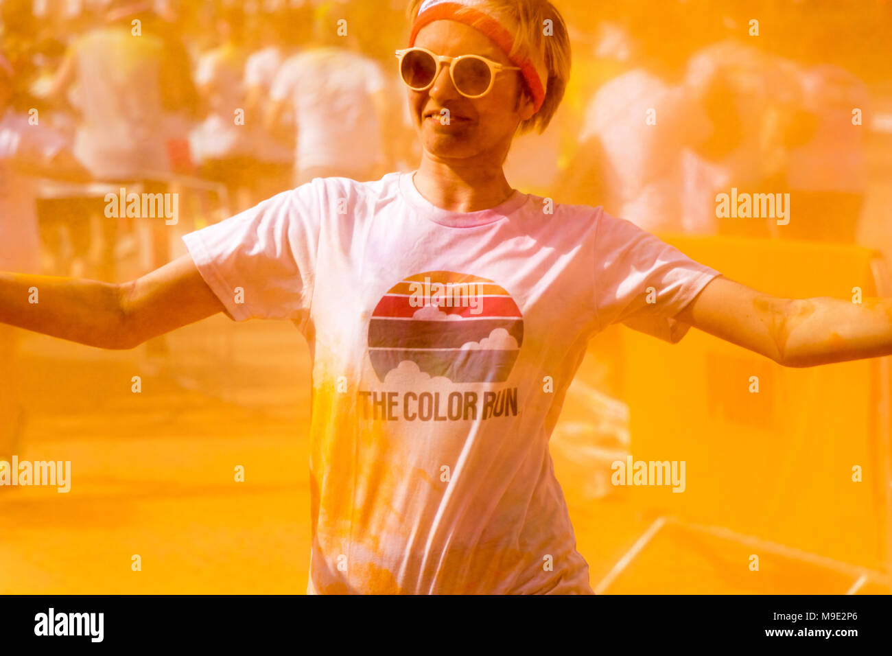 PRAGUE, CZECH REPUBLIC - JUNE 3, 2017: Women participating in the Color ...