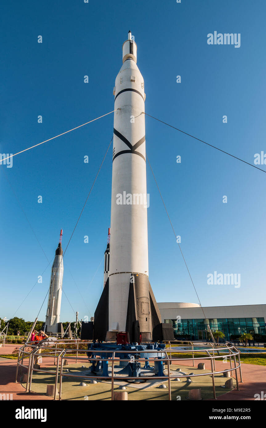Cape Canaveral, FL, USA - November 22, 2011: The Juno I rocket at the ...