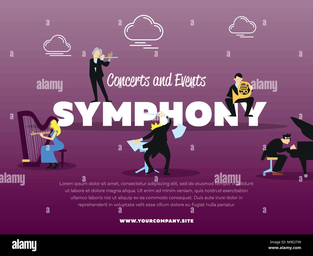 Concerts and events symphony banner Stock Vector Image & Art - Alamy