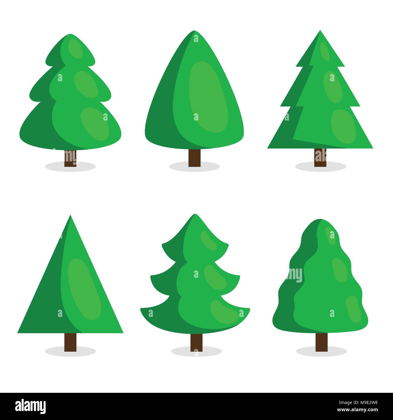 Christmas tree different shape Stock Vector Images - Alamy