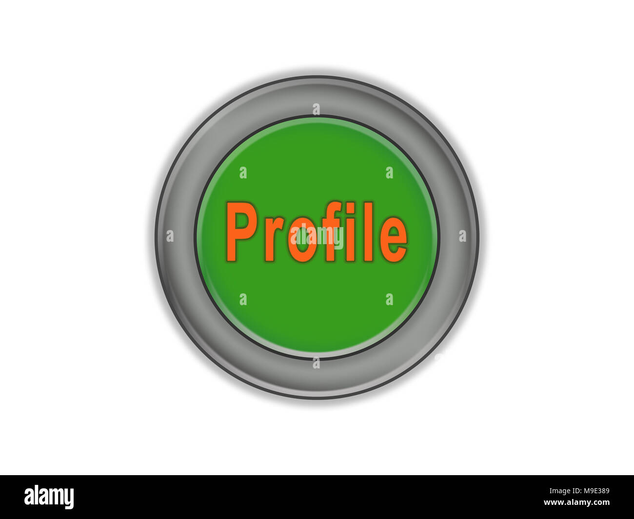 The green button with the volume and with the words Profile, white ...