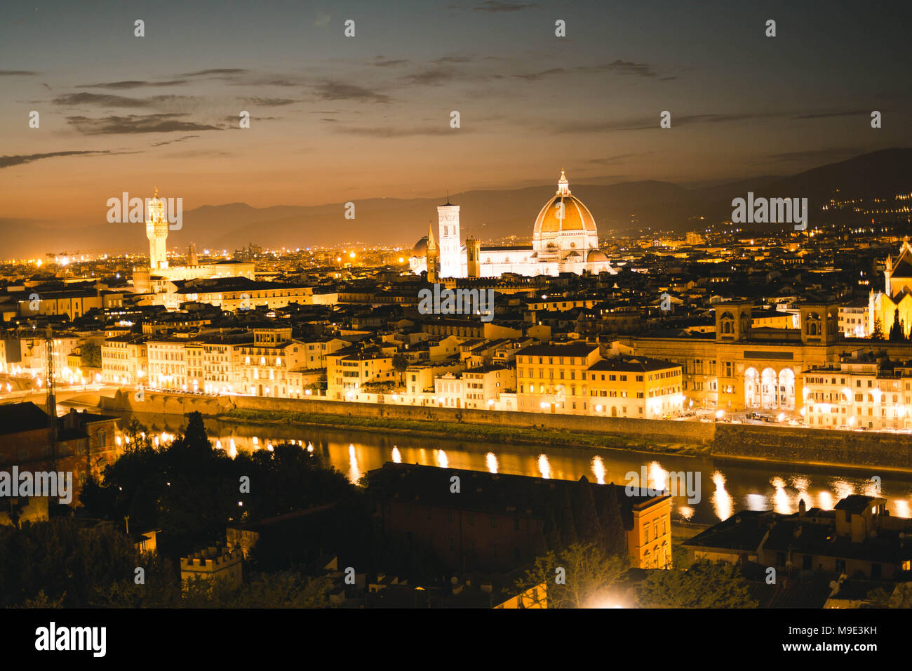 Florence at night Stock Photo - Alamy