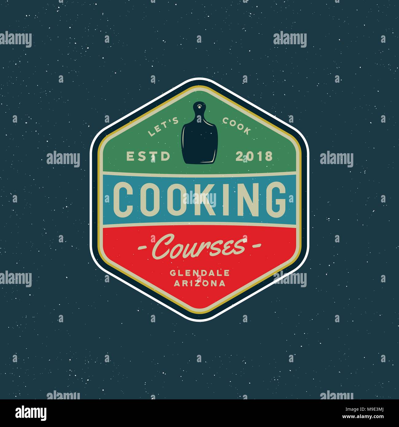 vintage cooking classes logo. retro styled culinary school emblem ...
