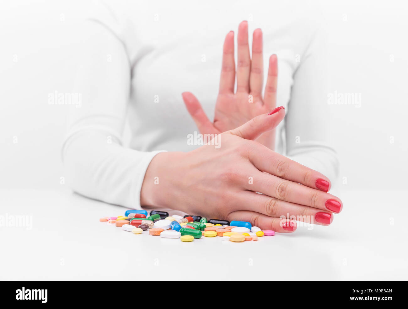 Refusing pills hi-res stock photography and images - Alamy