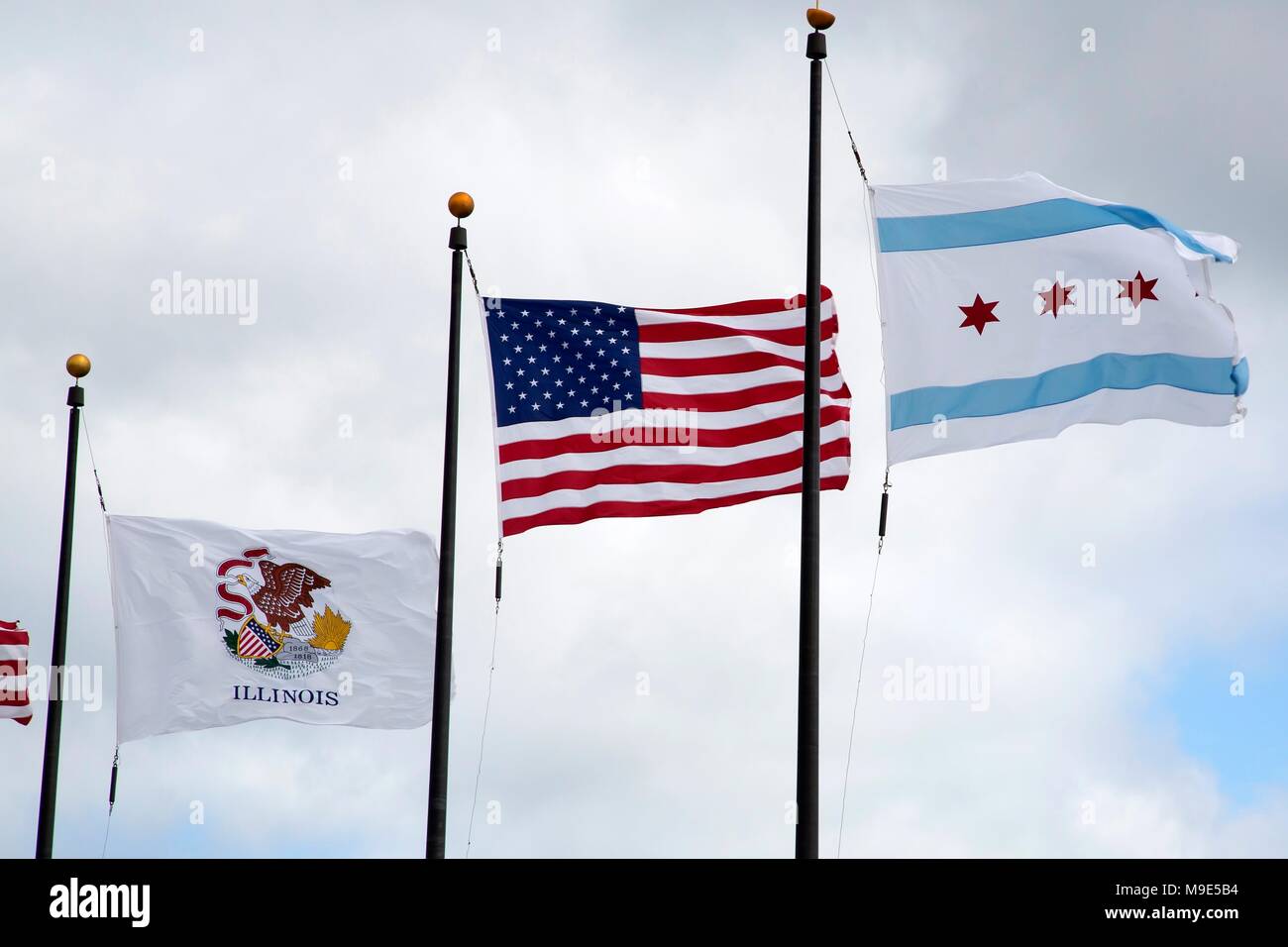 Chicago municipal flag hi-res stock photography and images - Alamy