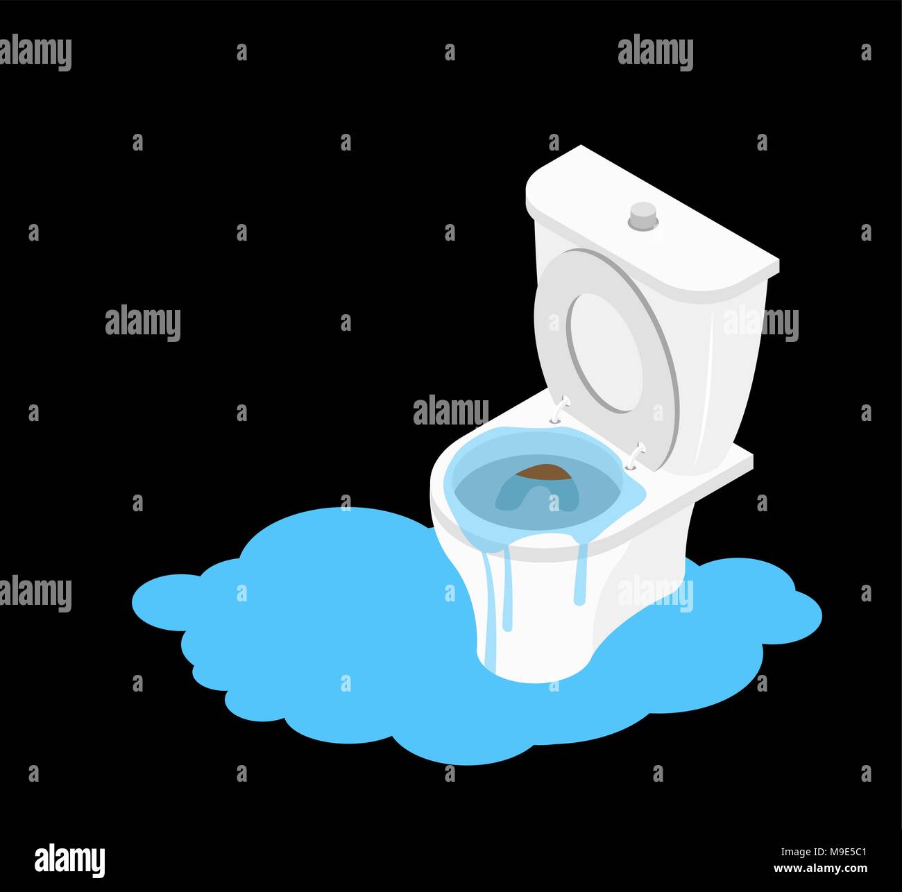 Broken toilet seat Stock Vector Images - Alamy