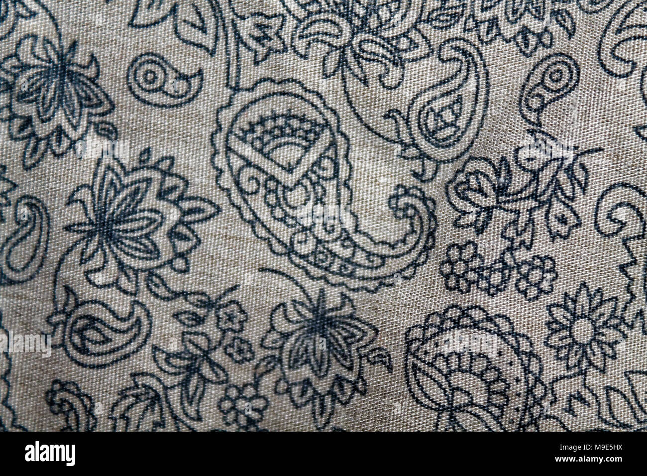 old floral design on fabric Stock Photo - Alamy
