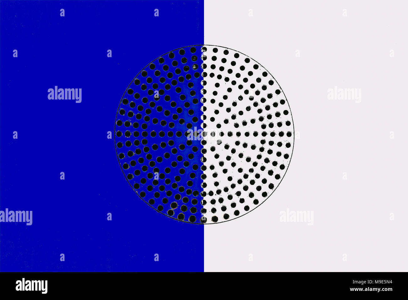 Blue perforated metal texture hi-res stock photography and images - Alamy