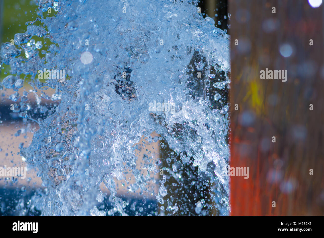 fountain with spurt of water creating abstract shapes Stock Photo - Alamy