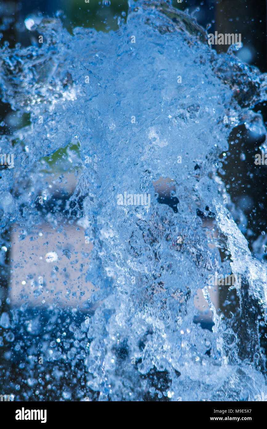 fountain with spurt of water creating abstract shapes Stock Photo - Alamy