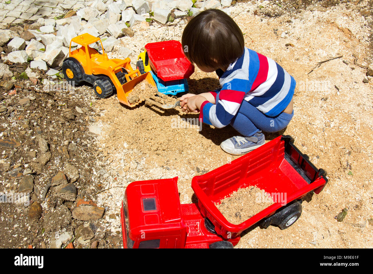 Toy jcb digger truck hi-res stock photography and images - Alamy