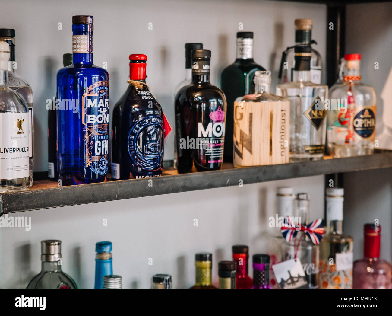 Gin selection hi-res stock photography and images - Alamy