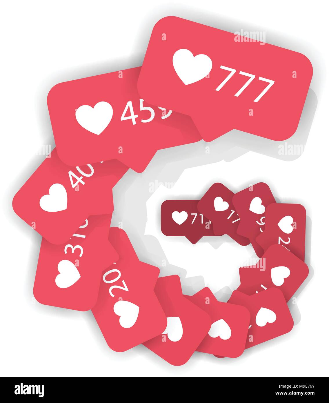 Heart rate icons social Stock Vector Images - Alamy