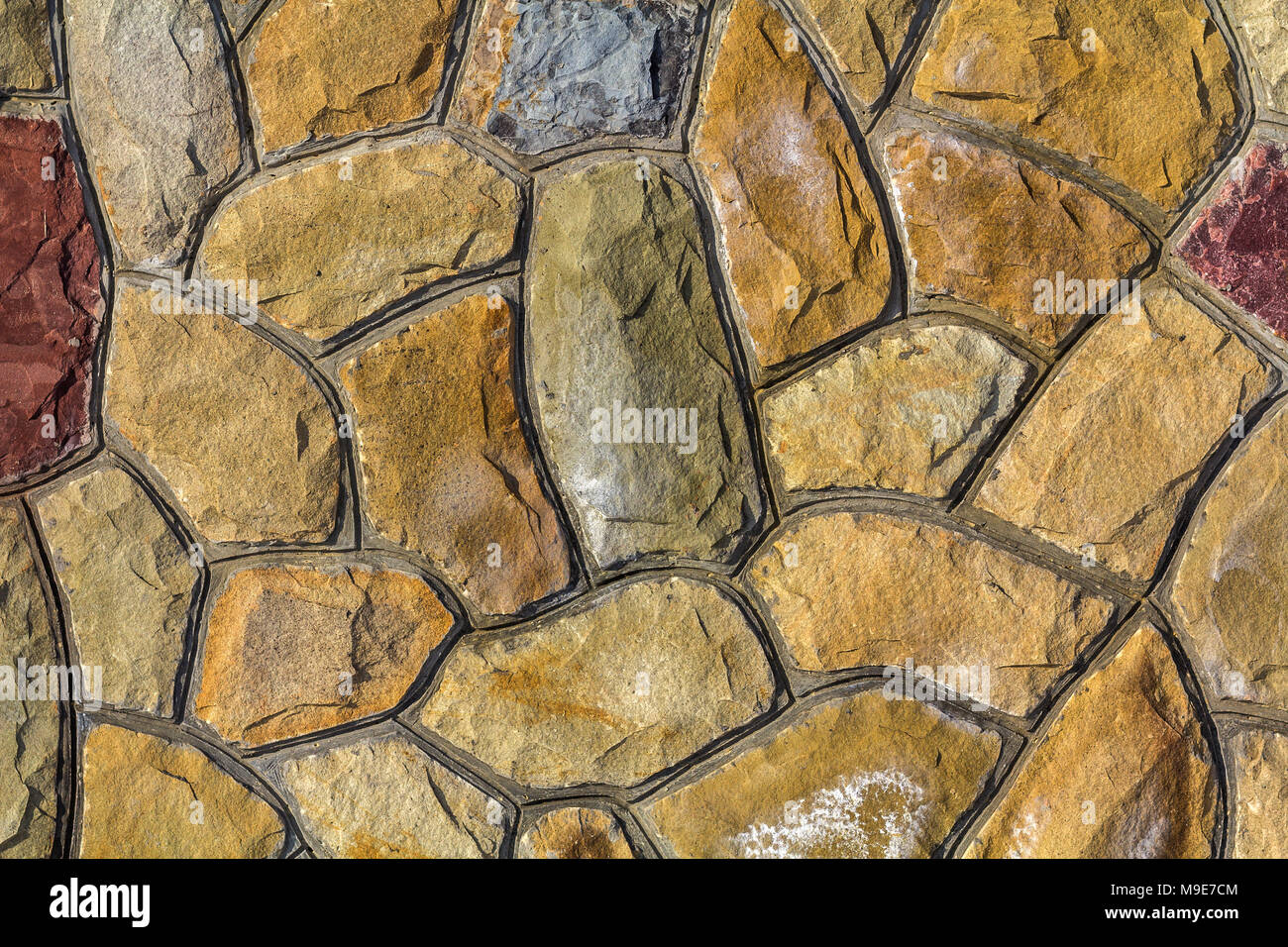 Different sizes of sand stones. Stone wall pattern background Stock ...