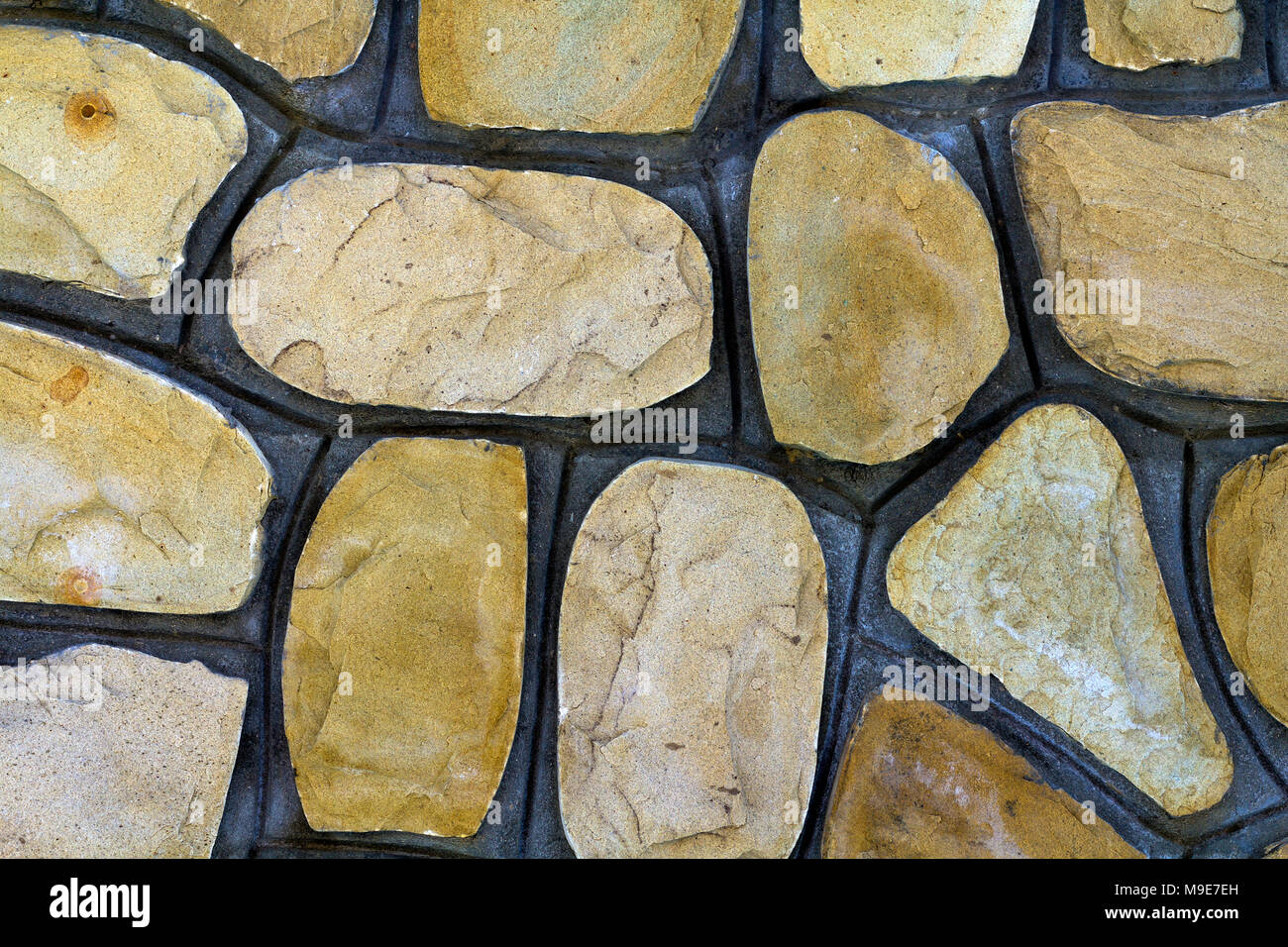 Different sizes of sand stones. Stone wall pattern background Stock ...