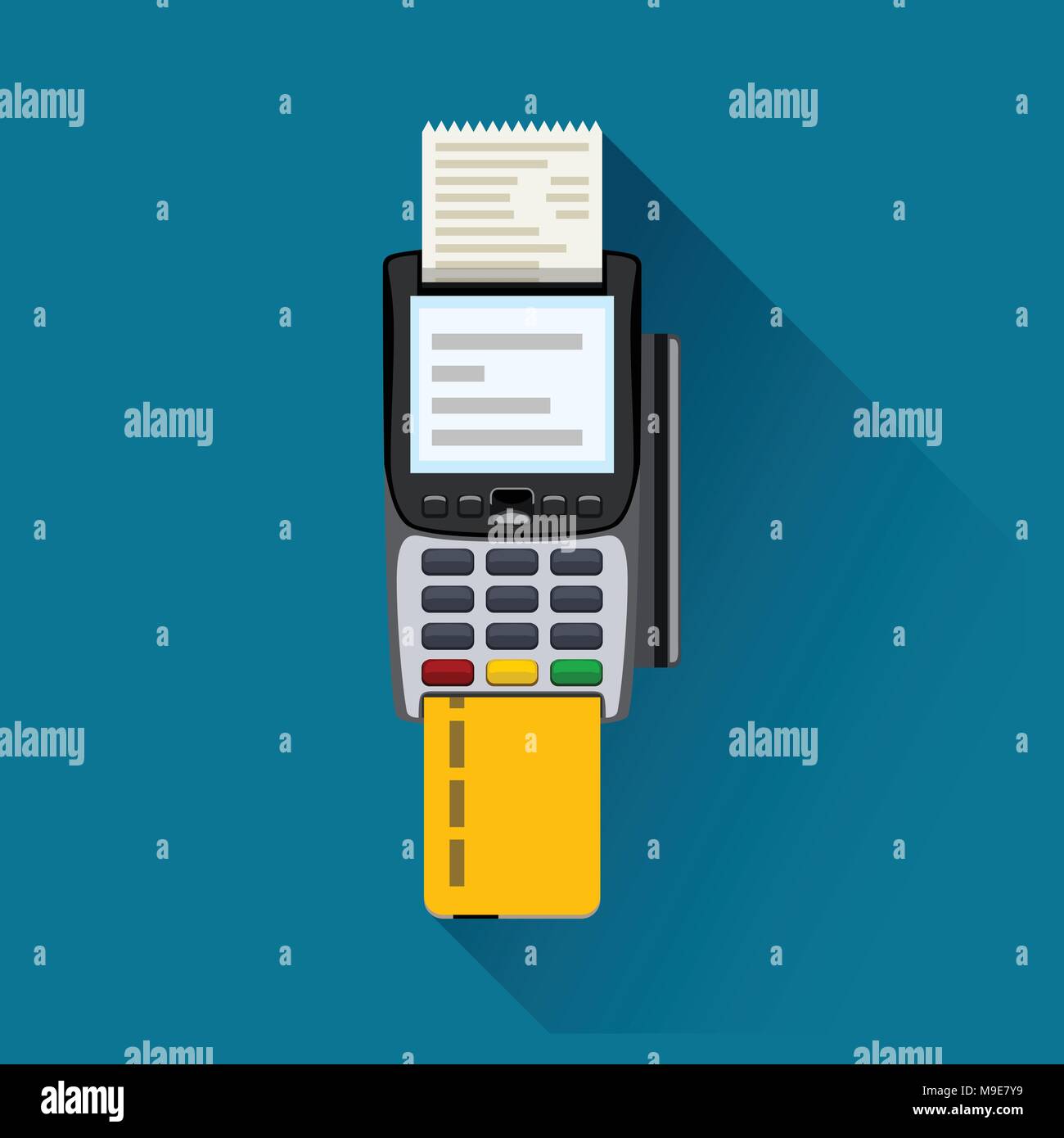 Payment terminal on white Stock Vector Images - Alamy