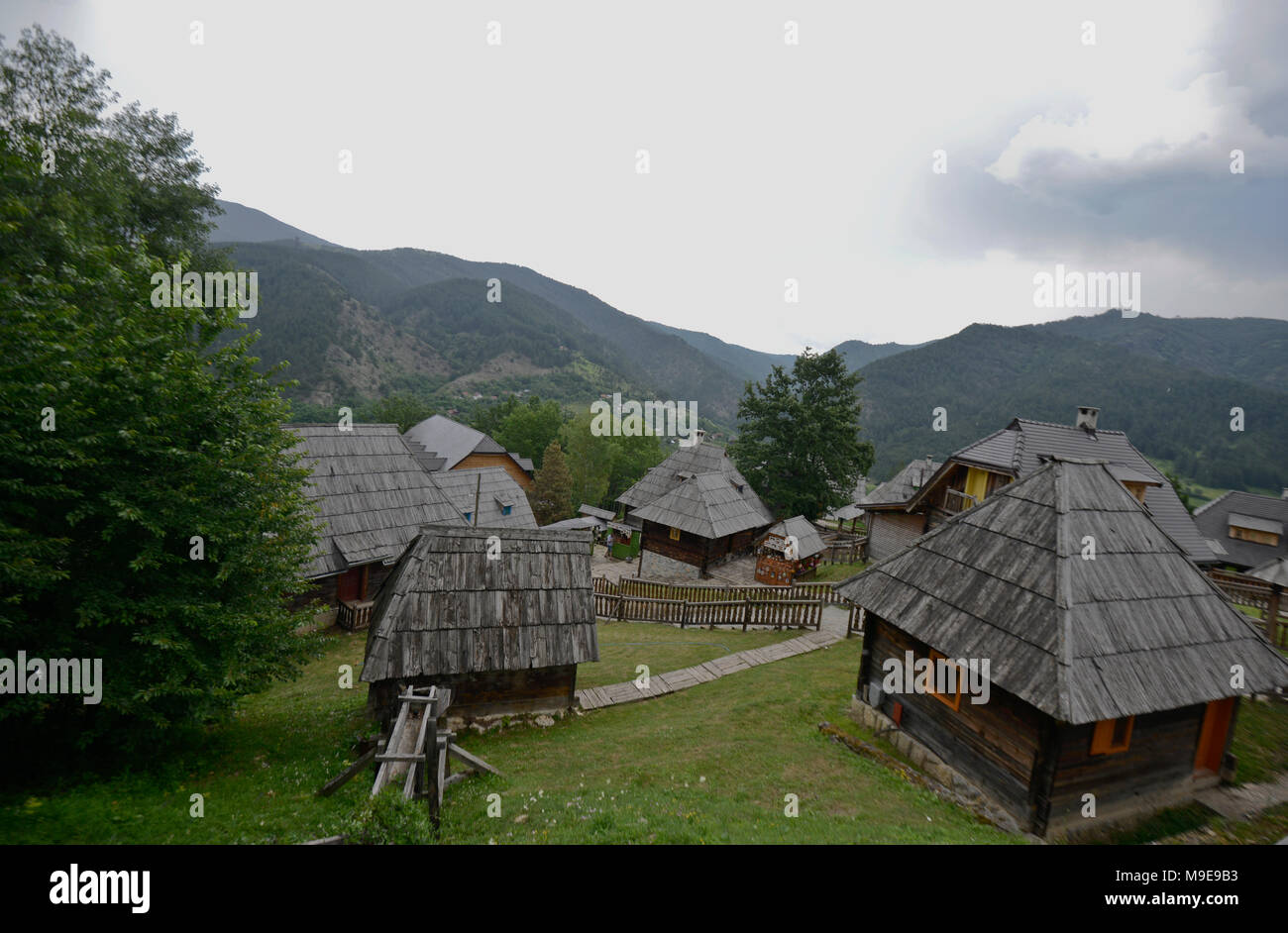 Drvengrad (Küstendorf), Mokra Gora, Serbia Stock Photo - Alamy