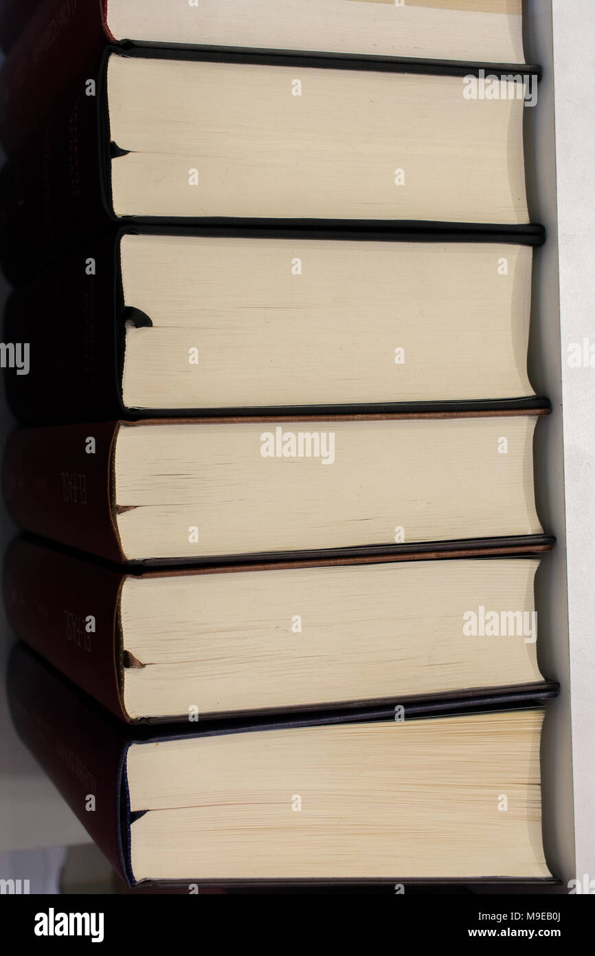 Stack of books stored as Education and business concept Stock Photo - Alamy