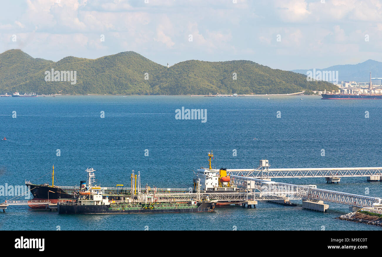 big ship in logistics and transportation of container and crude oil ...