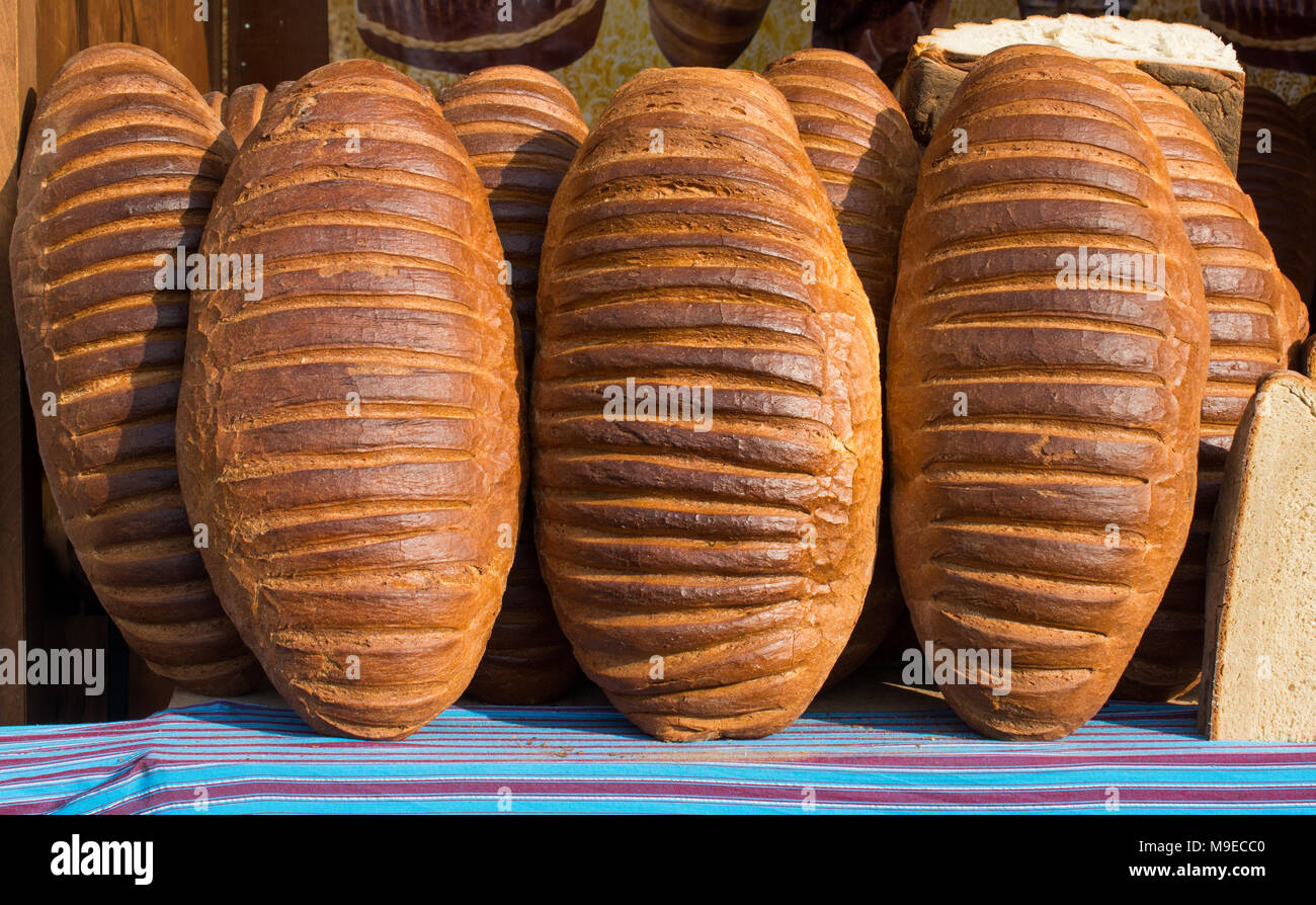 Traditional Turkish style made bread loaf Stock Photo - Alamy