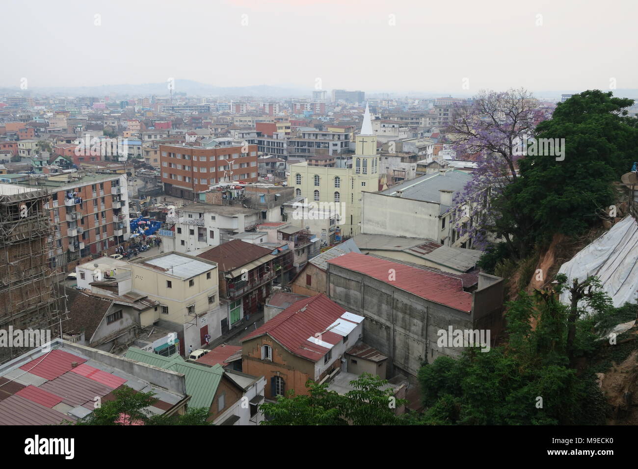 Aerial view at colorful capital Antananarivo, Madagascar Stock Photo ...