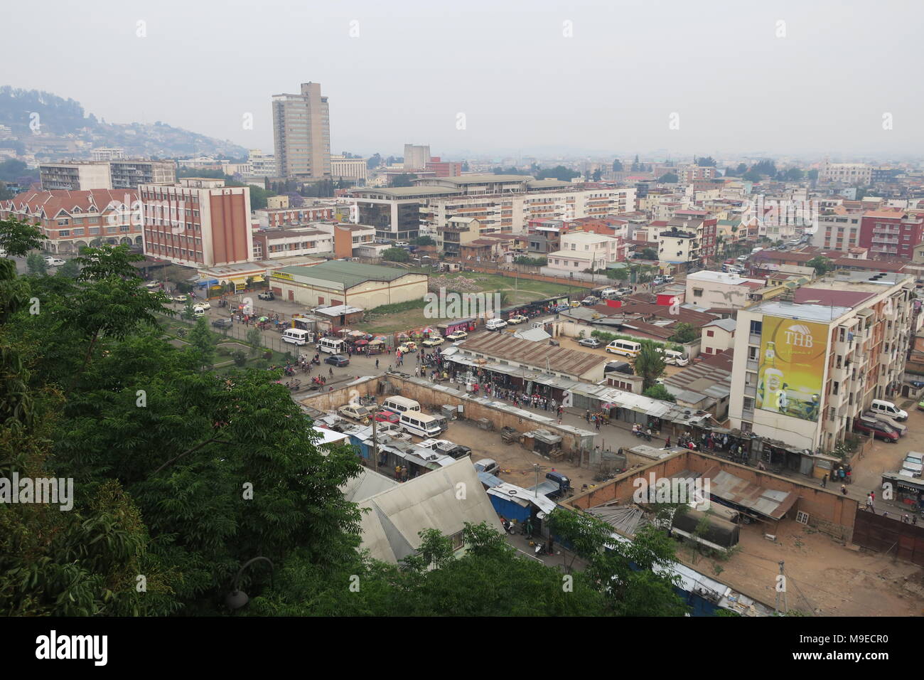 Aerial view at colorful capital Antananarivo, Madagascar Stock Photo ...