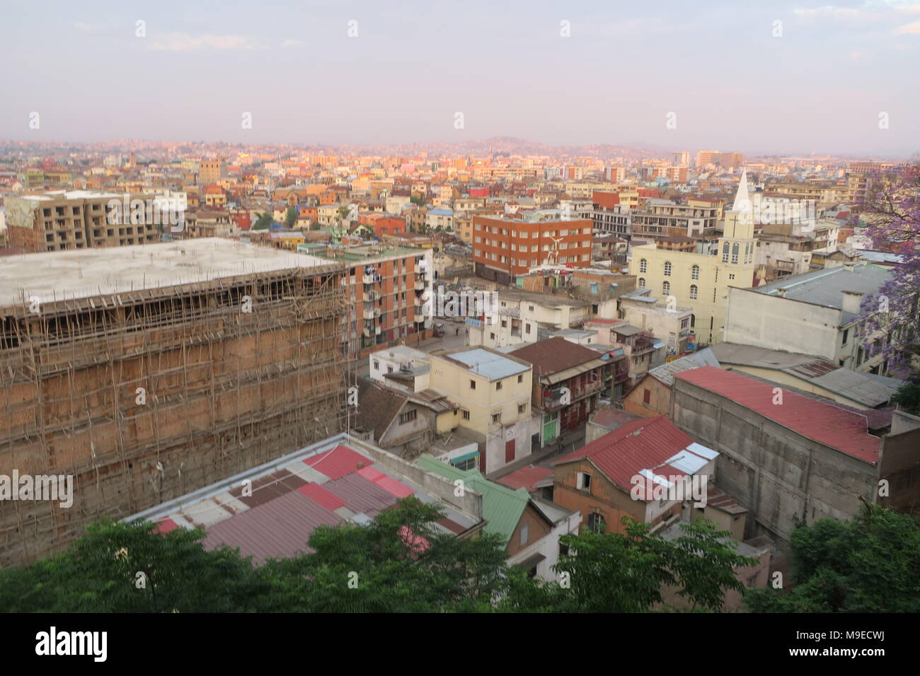 Aerial view at colorful capital Antananarivo, Madagascar Stock Photo ...