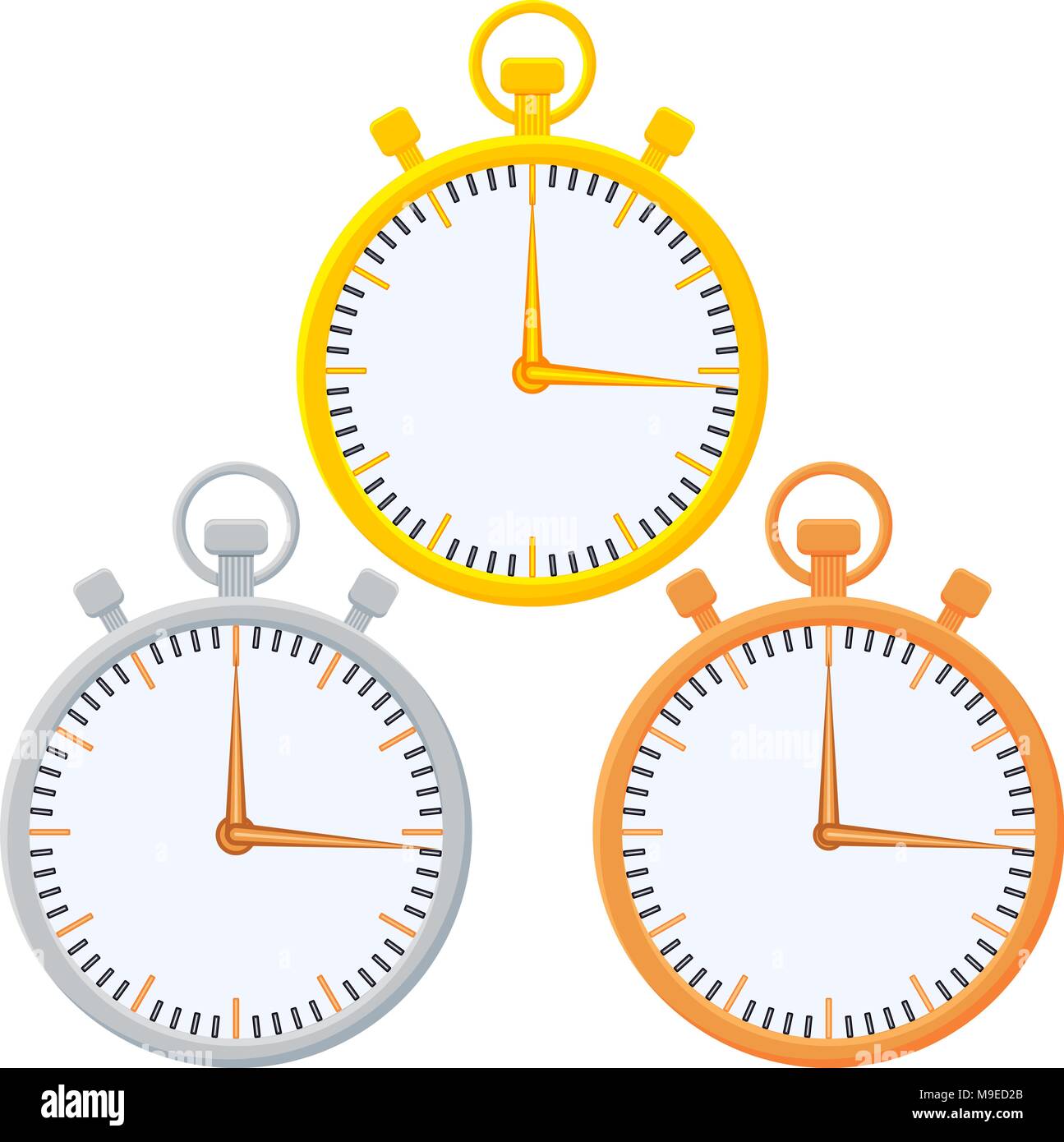 Alarm clock set colorful Stock Vector Images - Alamy