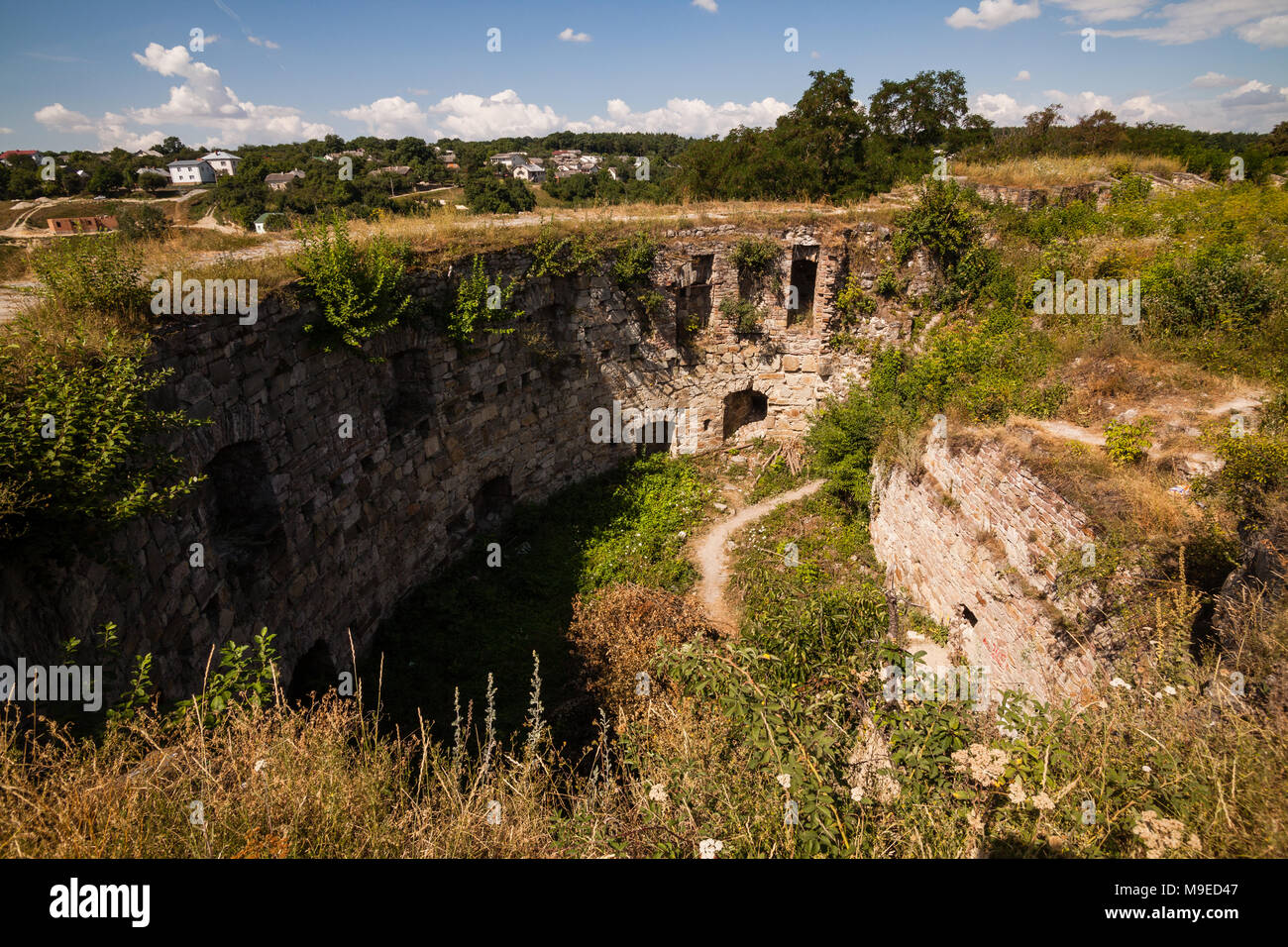 The ruins of an old castle in Terebovlia, Ternopil region, Ukraine ...