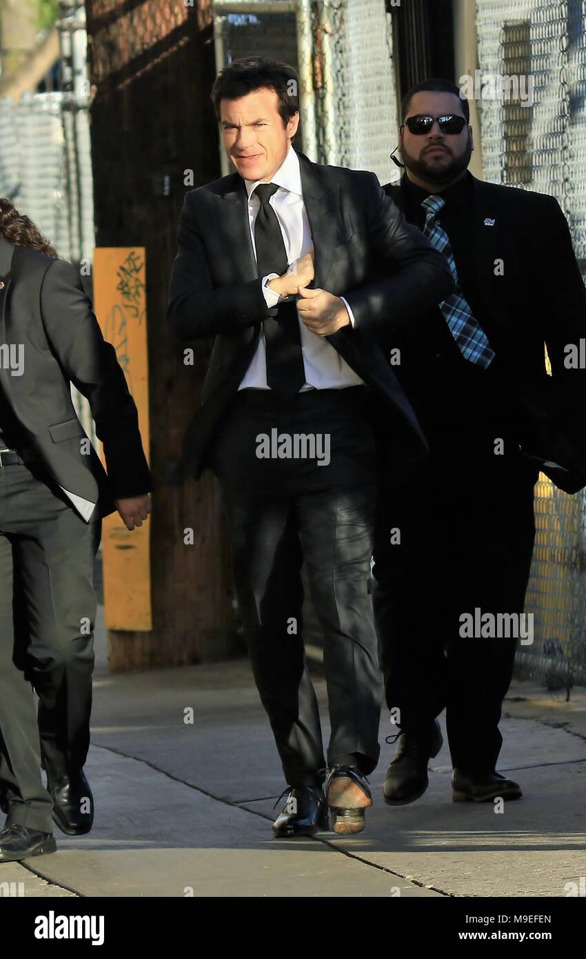 Celebrities arrive at the 'Jimmy Kimmel Live!' studios Featuring: Jason ...