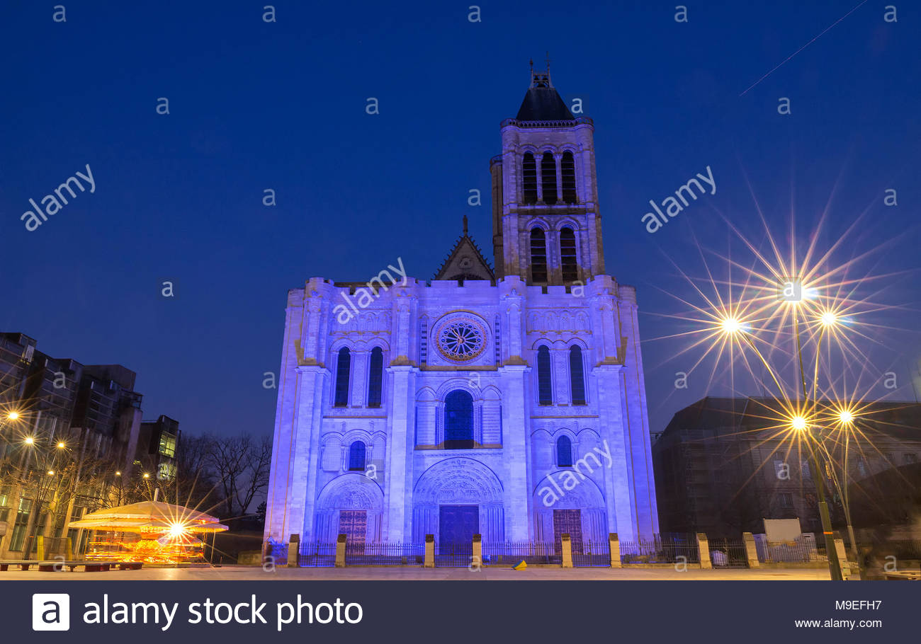 Basilica Of Saint Denis Facade Stock Photos & Basilica Of Saint Denis ...