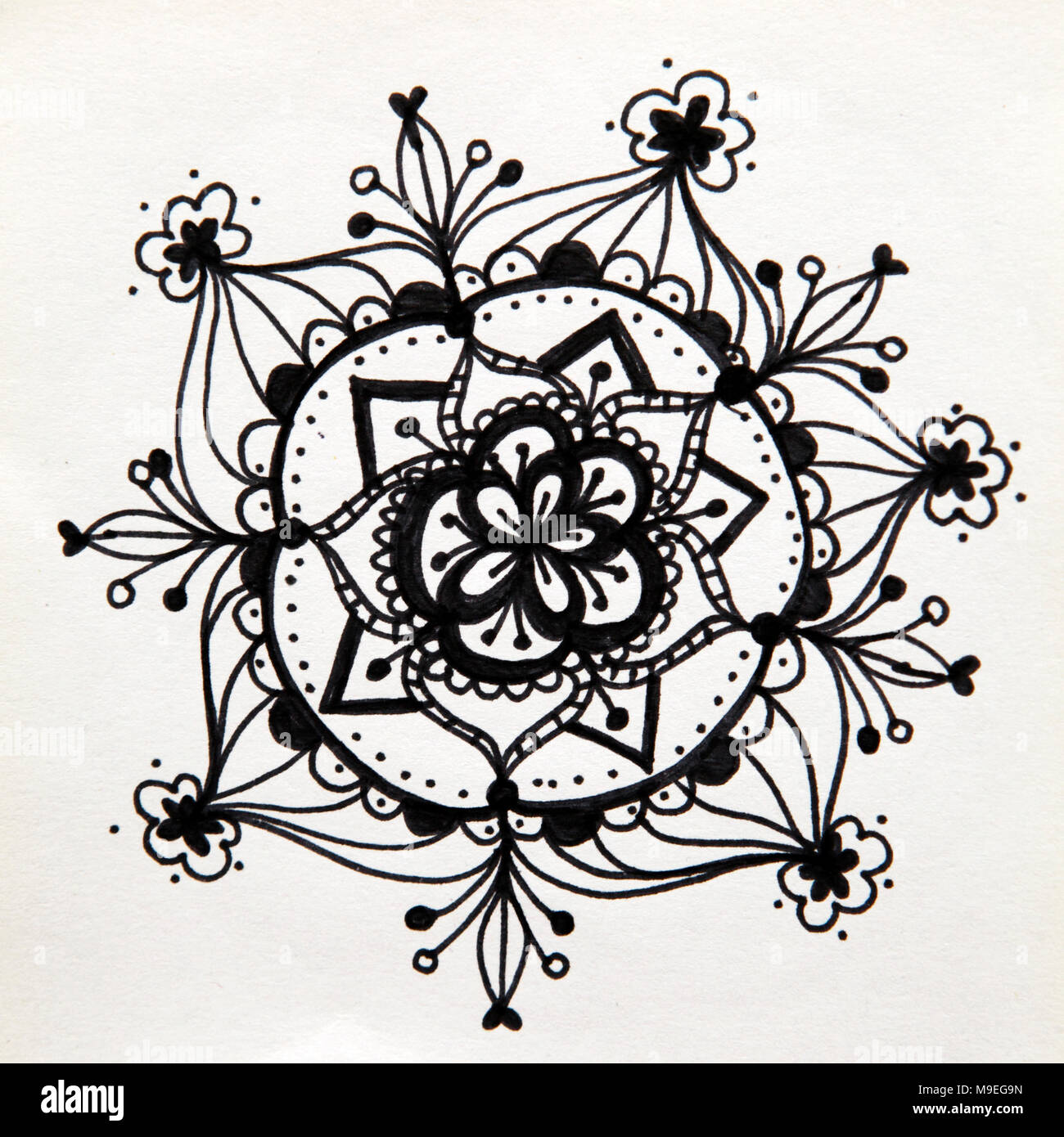 graphic hand drawn pattern - art Stock Photo - Alamy