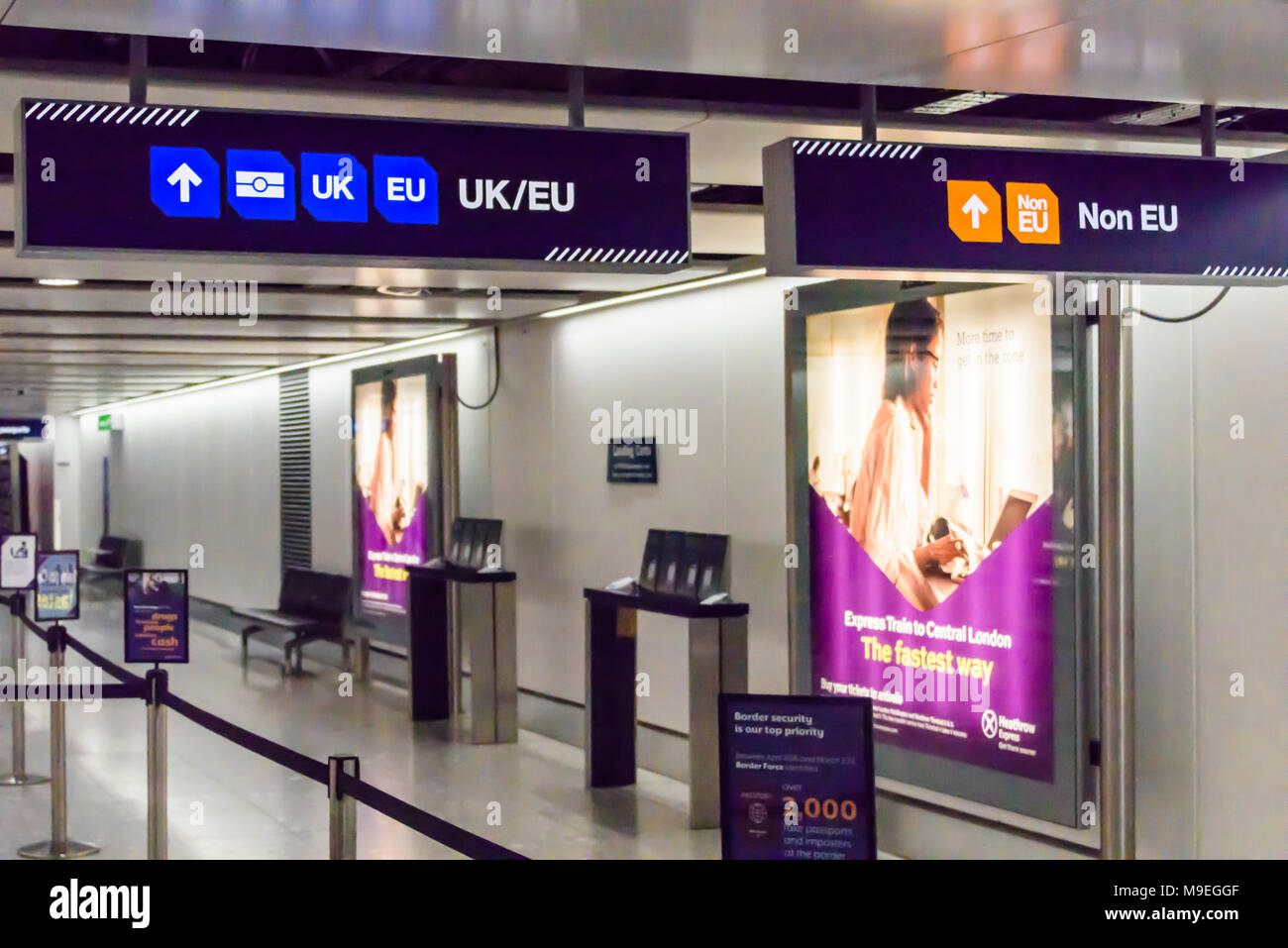 Uk border passport control heathrow hi-res stock photography and images - Alamy