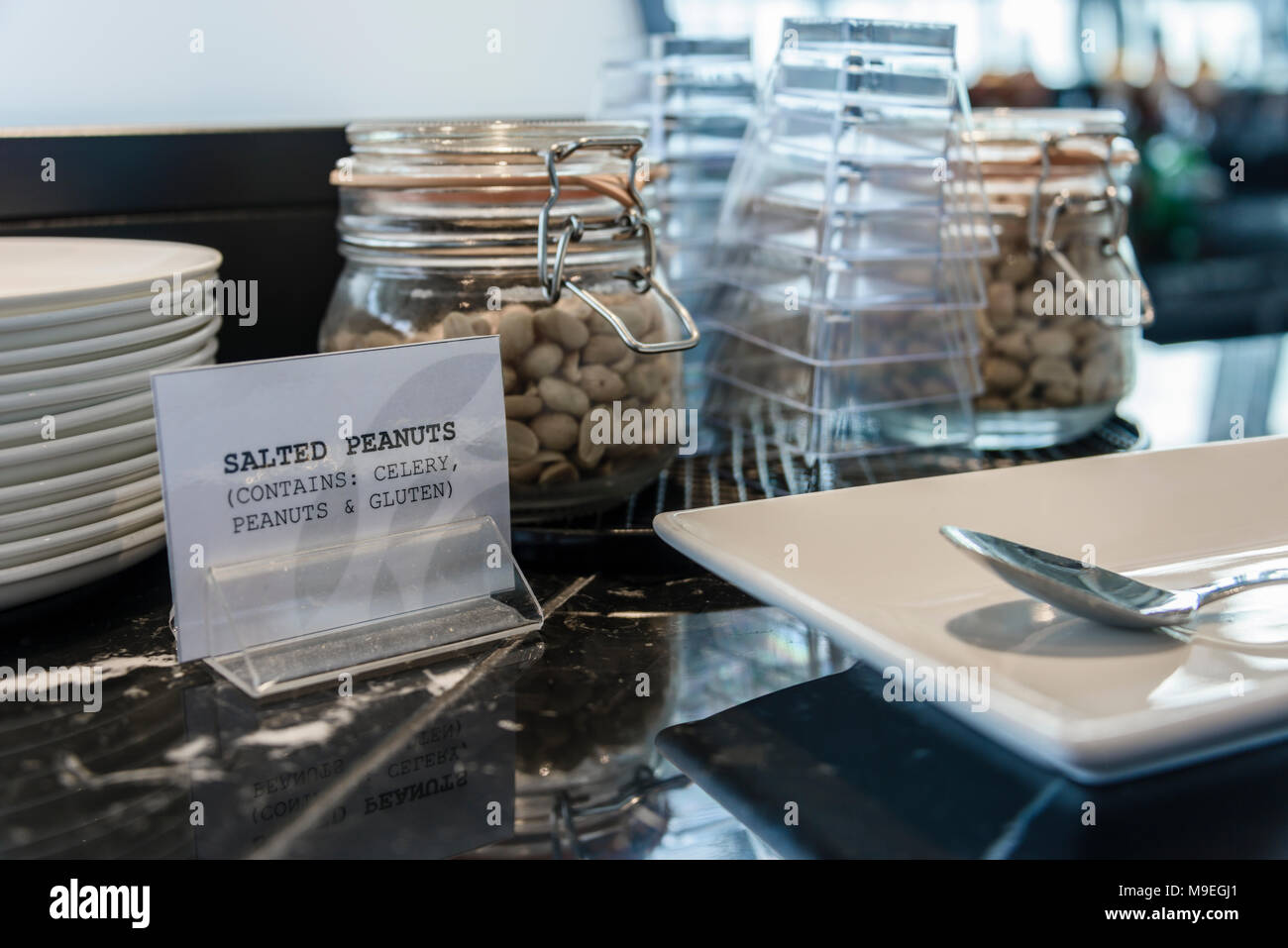 Peanuts warning hi-res stock photography and images - Alamy