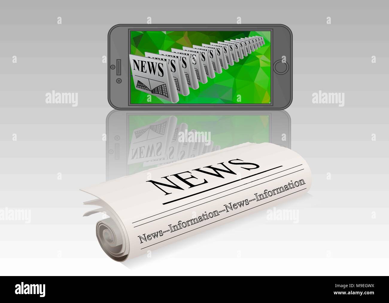 Online newspaper app Stock Vector Images - Alamy