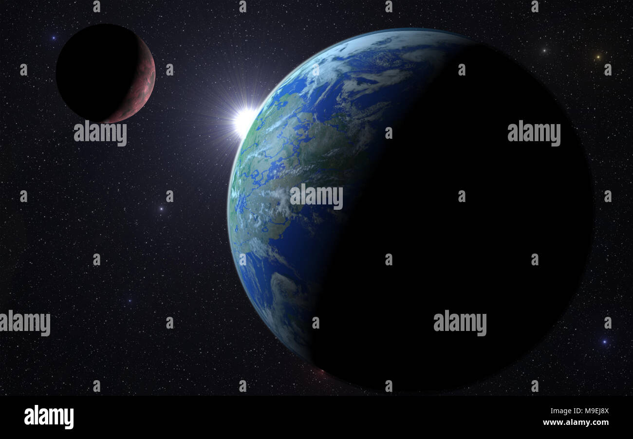 Planet fan art made with Gimp Stock Photo - Alamy