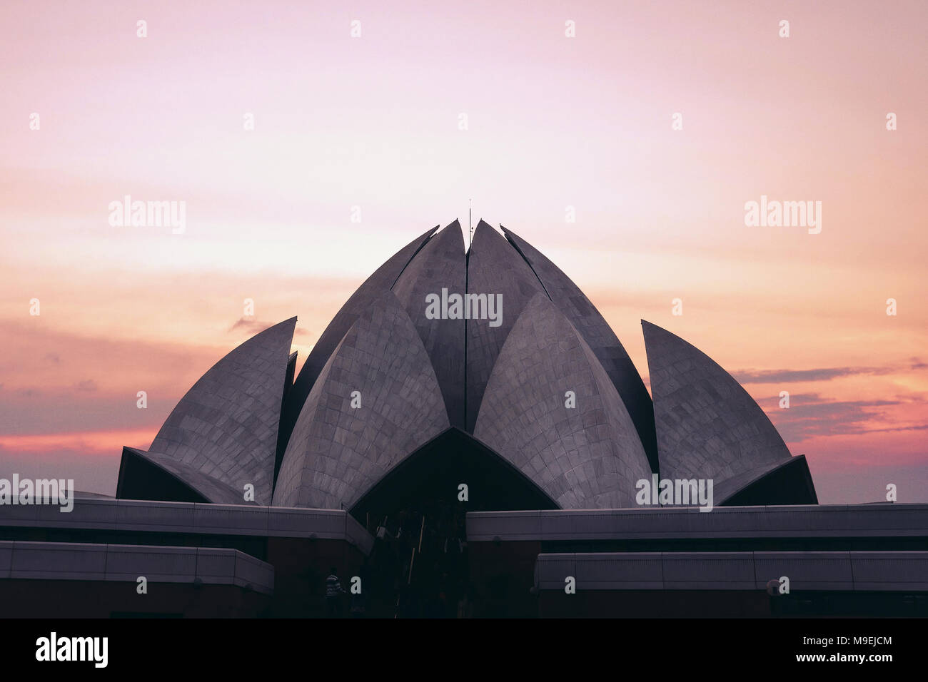 temple of all religions. multi-faith temple. Lotus Temple at sunset ...