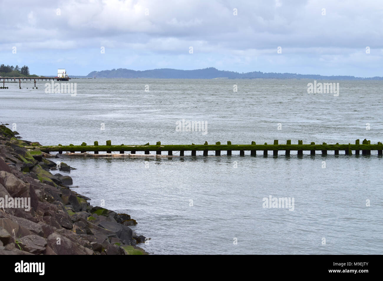 The remnants of a harbor on the Colorado river near Portland Stock ...