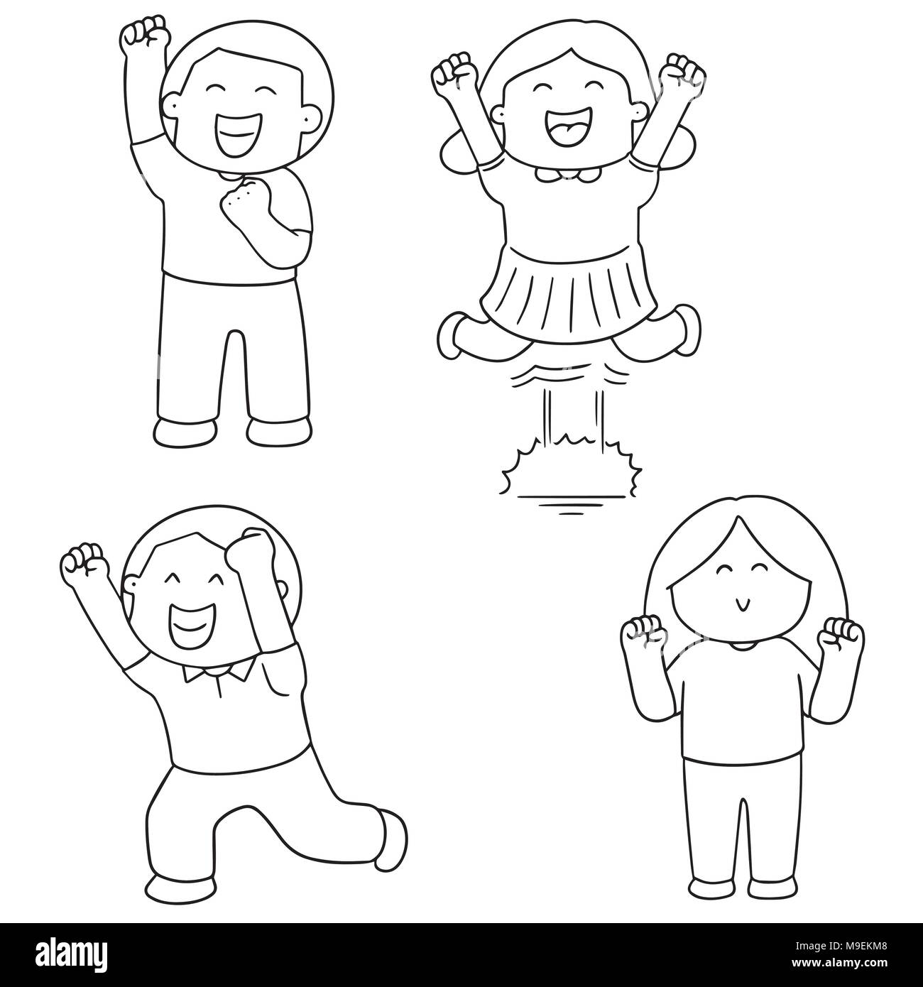 vector set of happy people Stock Vector Image & Art - Alamy