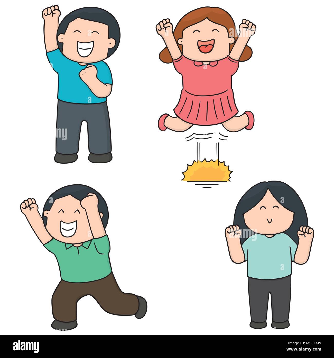 vector set of happy people Stock Vector Image & Art - Alamy